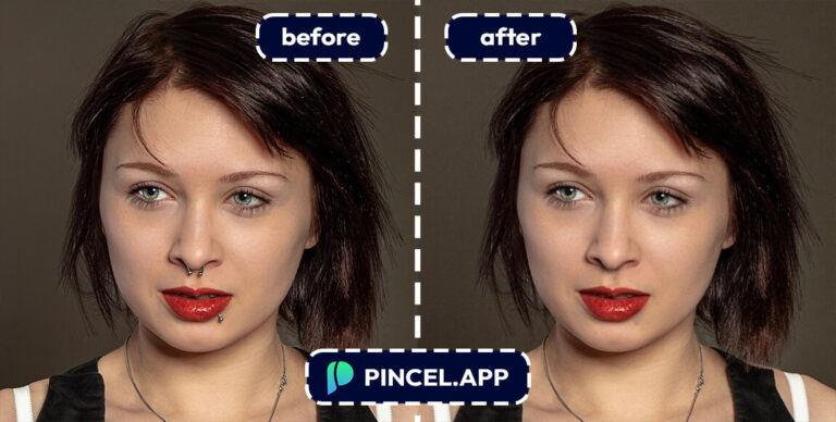 Remove a piercing from photo with 1 click