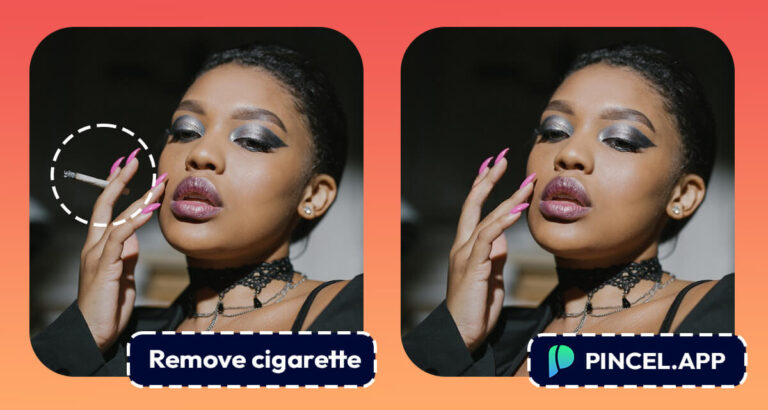 Remove a Cigarette from Photo - Pincel