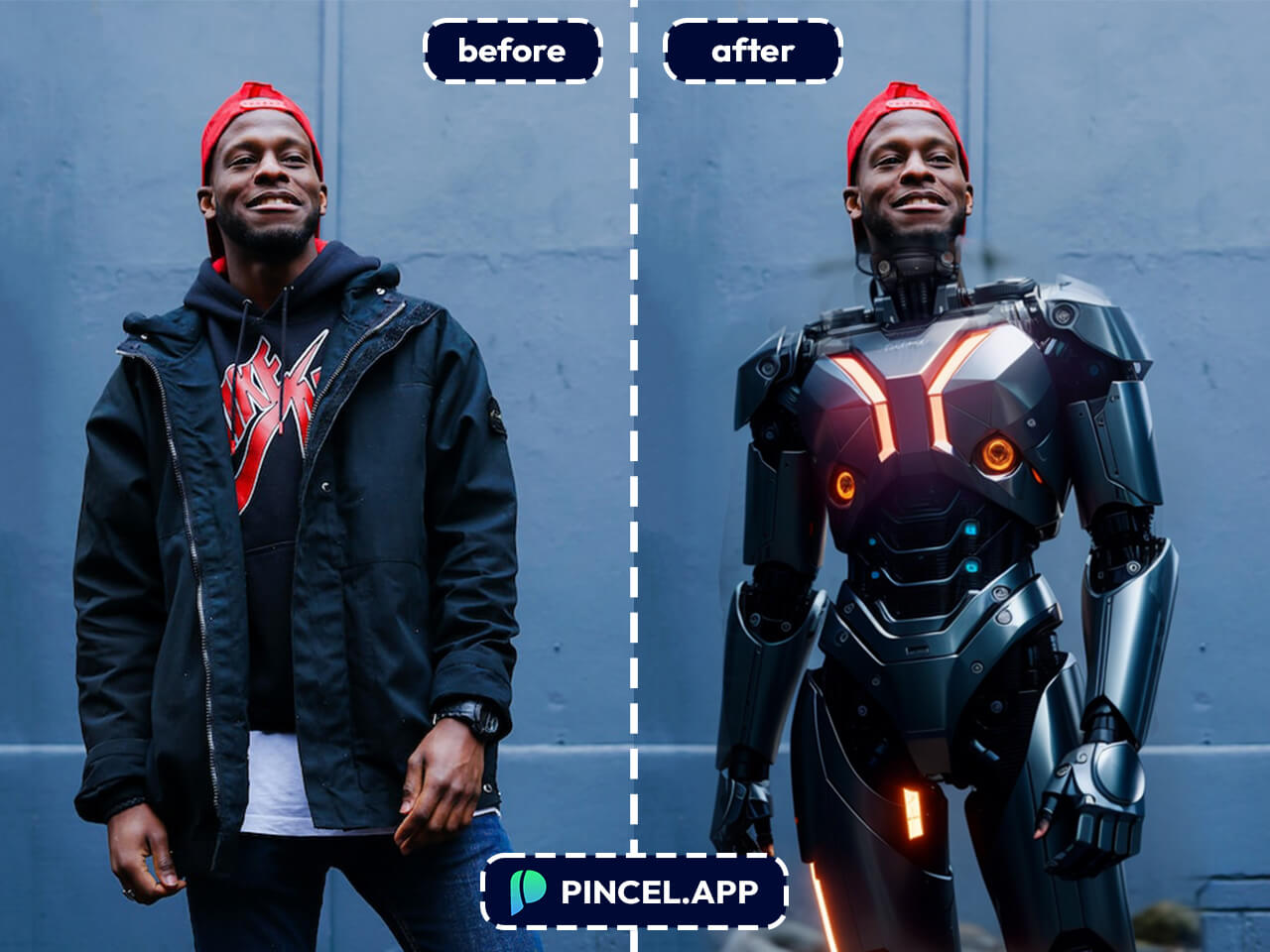 Make Instant Cyborg Photo Effect with AI