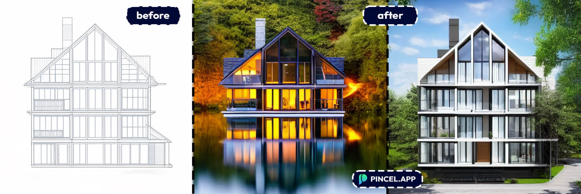 Turn a House Drawing into Real Photo With AI