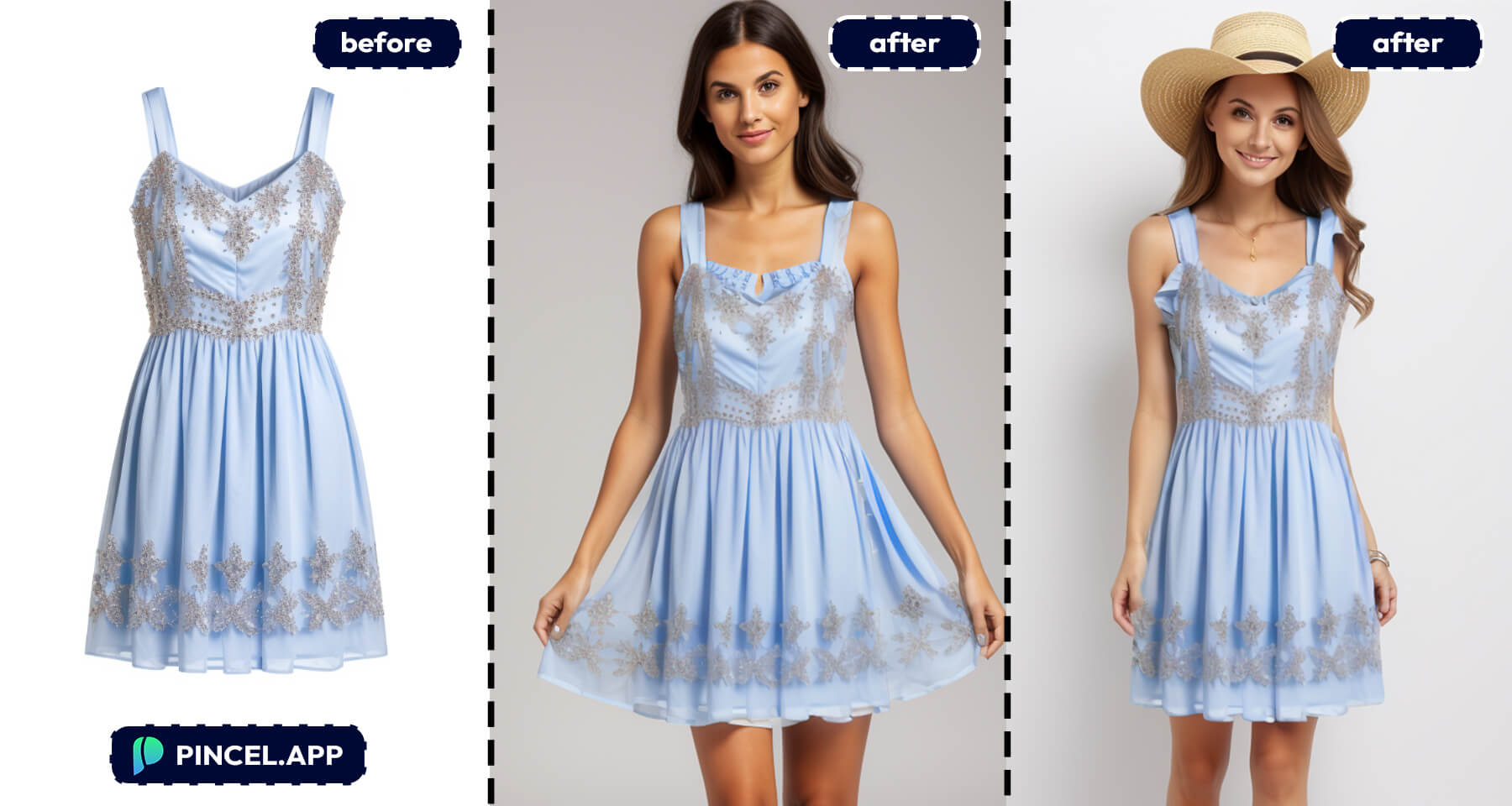 How to Add Real Clothes to AI Models - Pincel