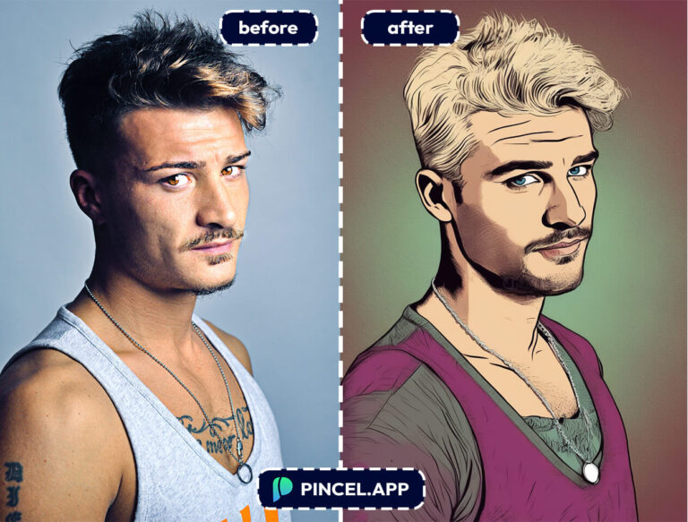 Turn Photo into Pop Art Drawing Using AI - Pincel