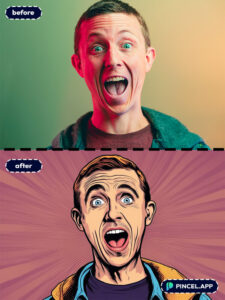 Turn Photo into Pop Art Drawing Using AI - Pincel