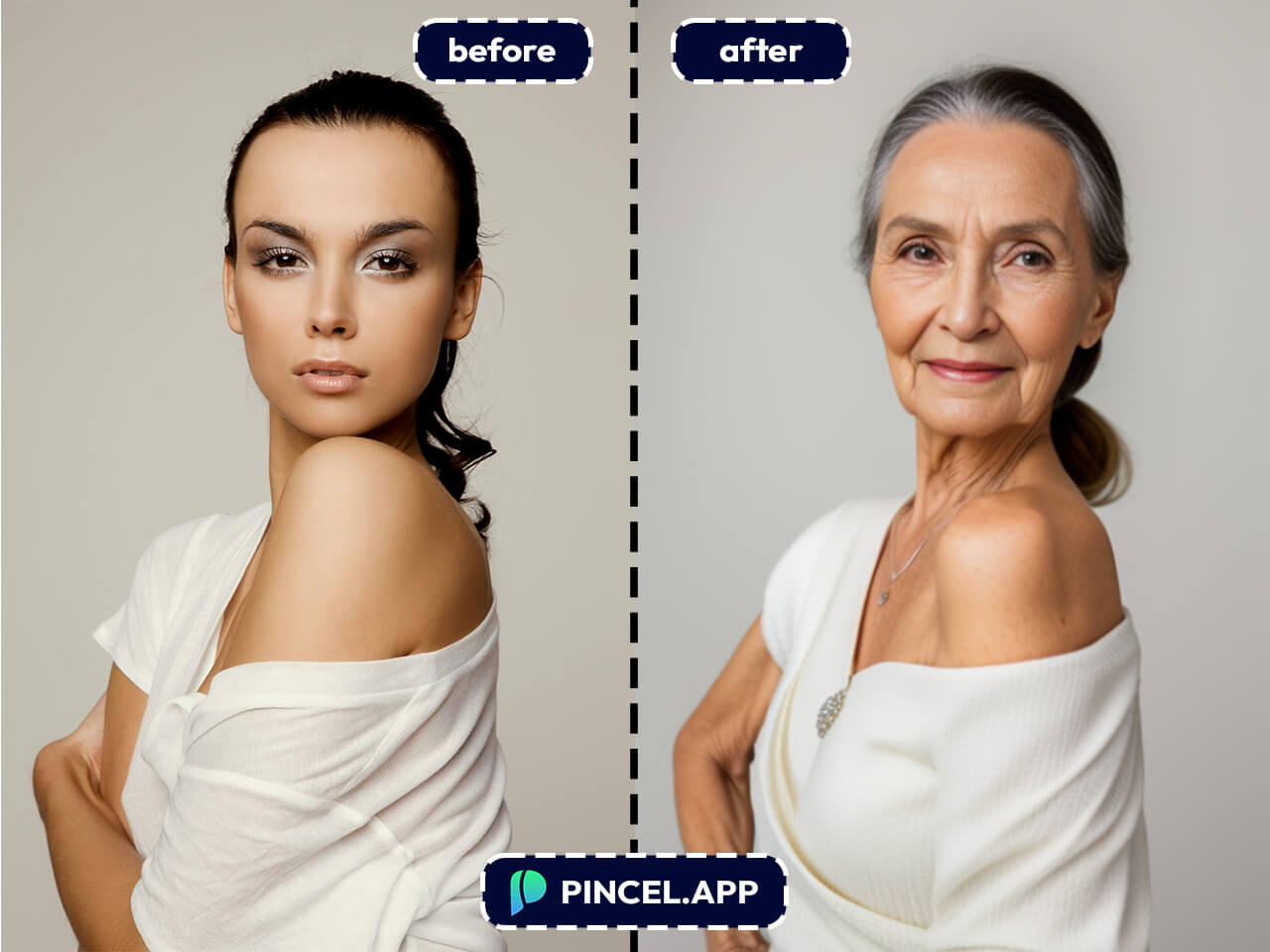 Make Yourself Old on Photo Using AI - Pincel