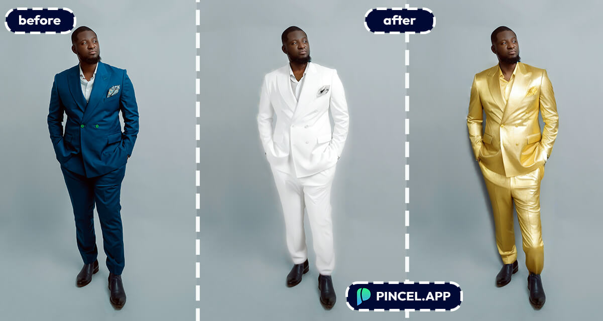 How to Add a Suit on Photo Online - Pincel