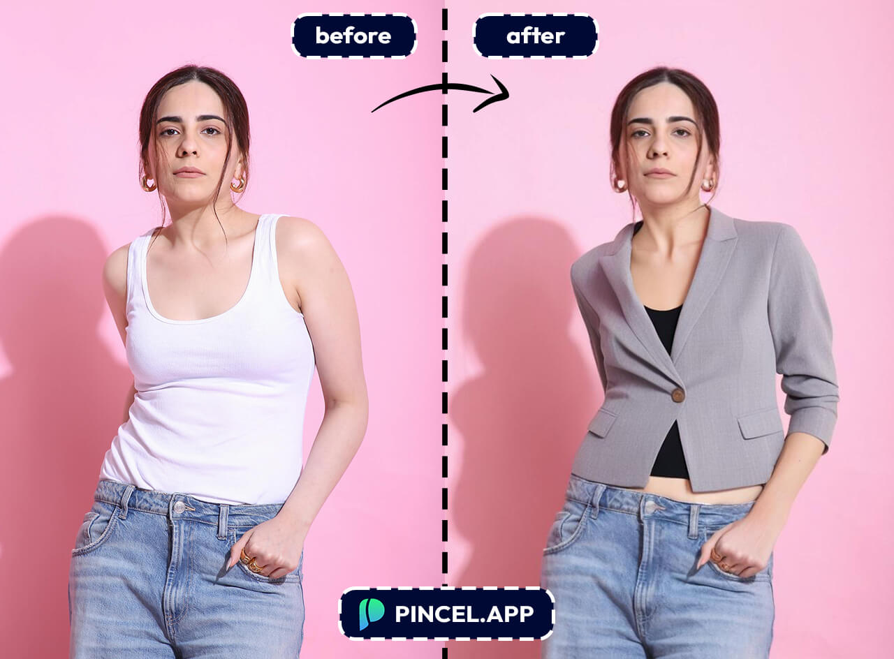 How to Add a Suit on Photo Online - Pincel