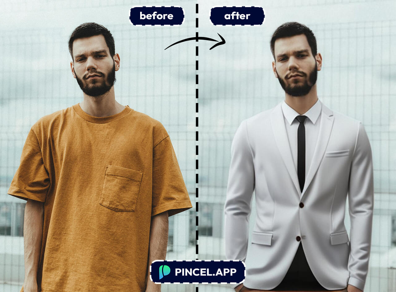 Add Formal Clothes to Photo Using AI - Pincel