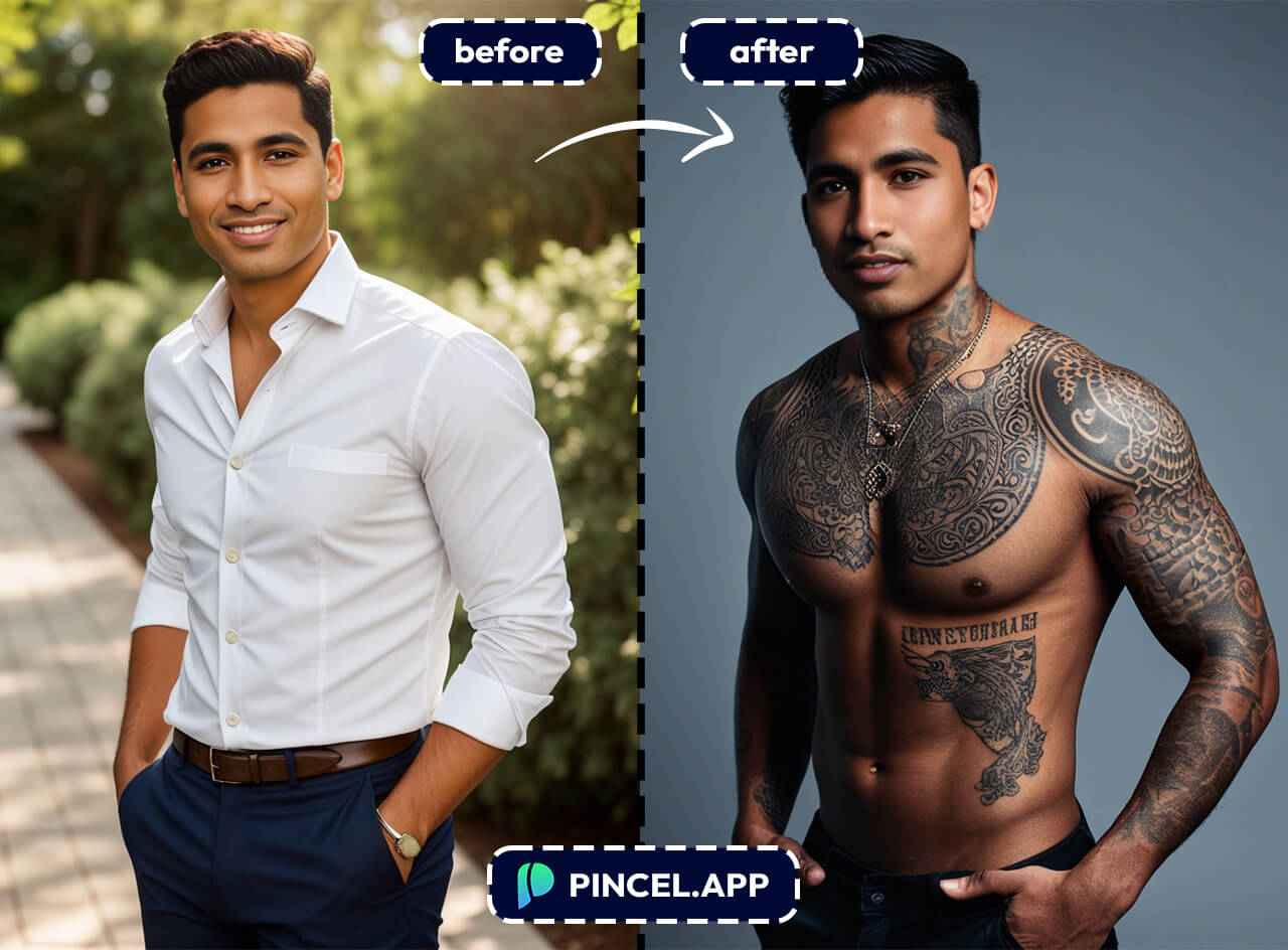 Try Tattoos on Your Photos with AI - Pincel