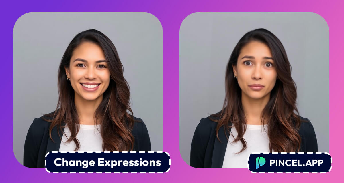 Change Face Emotions on a Photo - Pincel