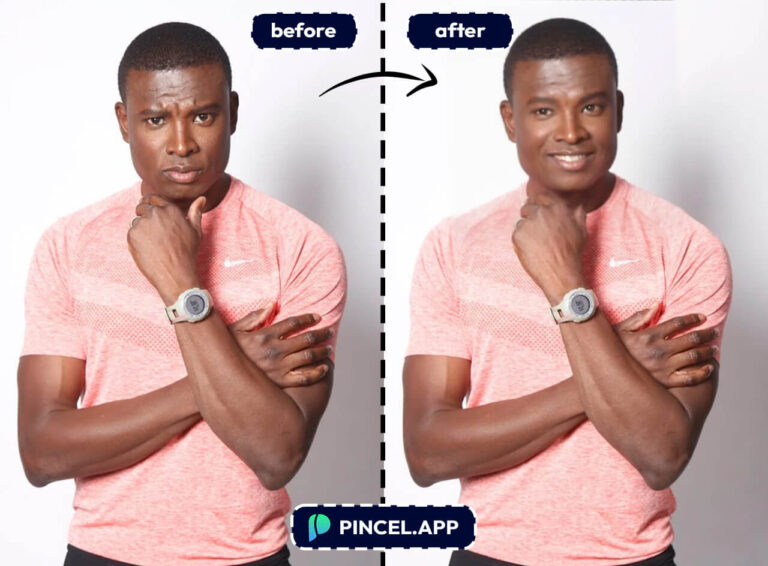 Change Face Emotions on a Photo - Pincel