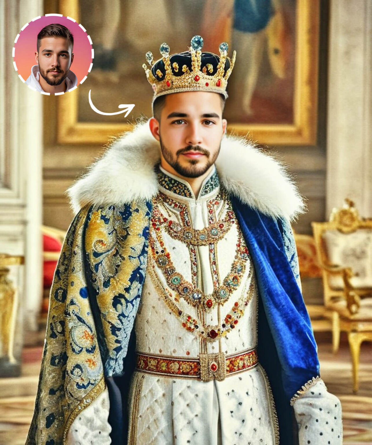 Make Your Own Royal Portrait Using AI - Pincel