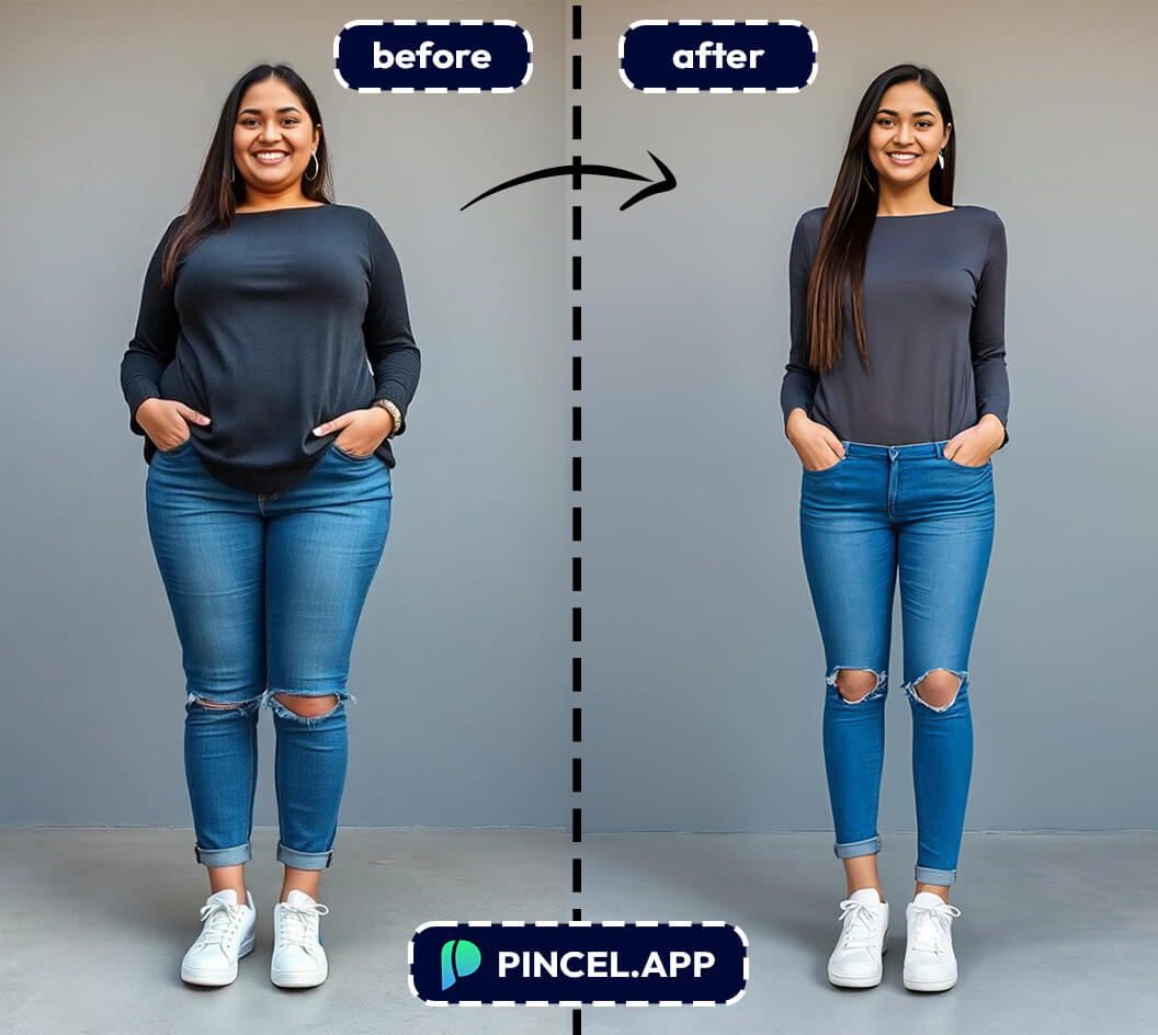 Make Weight Loss Photos Using AI - Pincel