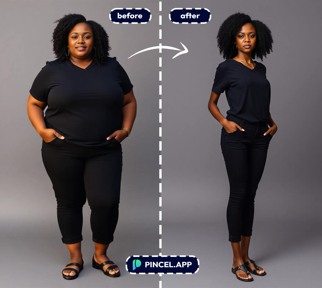 Make Weight Loss Photos Using AI - Pincel