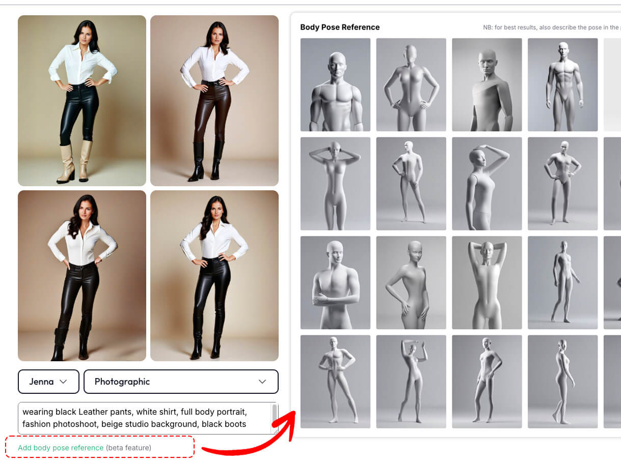 Make AI Photos with Body Pose Reference - Pincel