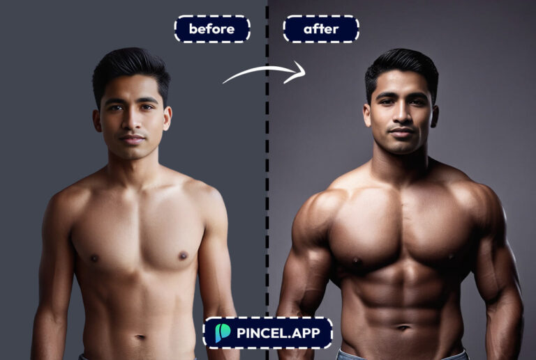 Add Muscles to a Photo Using AI - Pincel
