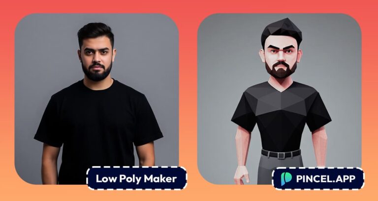low poly portraits - Pincel