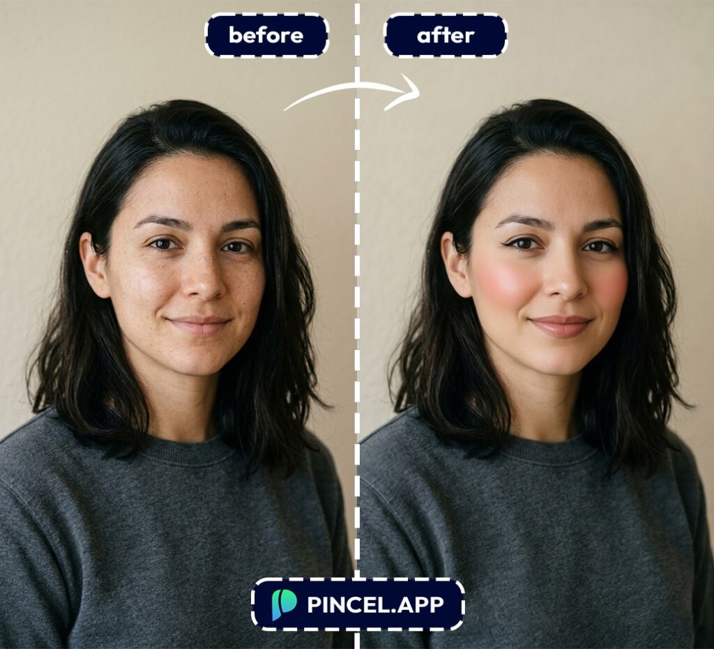 Add or Remove Makeup on Photo Using AI - Pincel