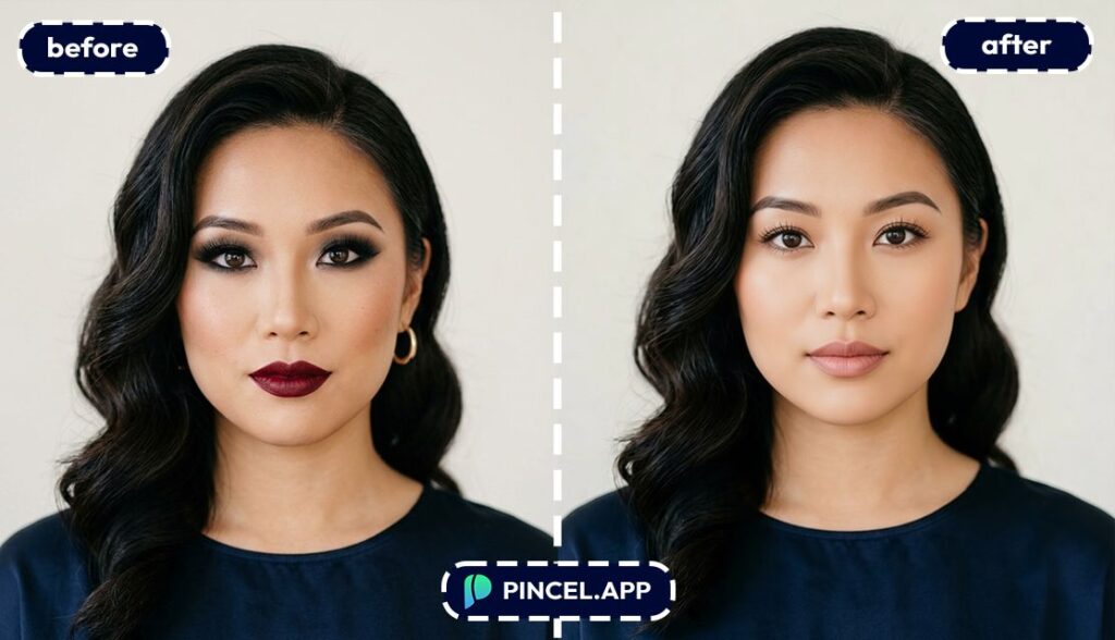 Add or Remove Makeup on Photo Using AI - Pincel