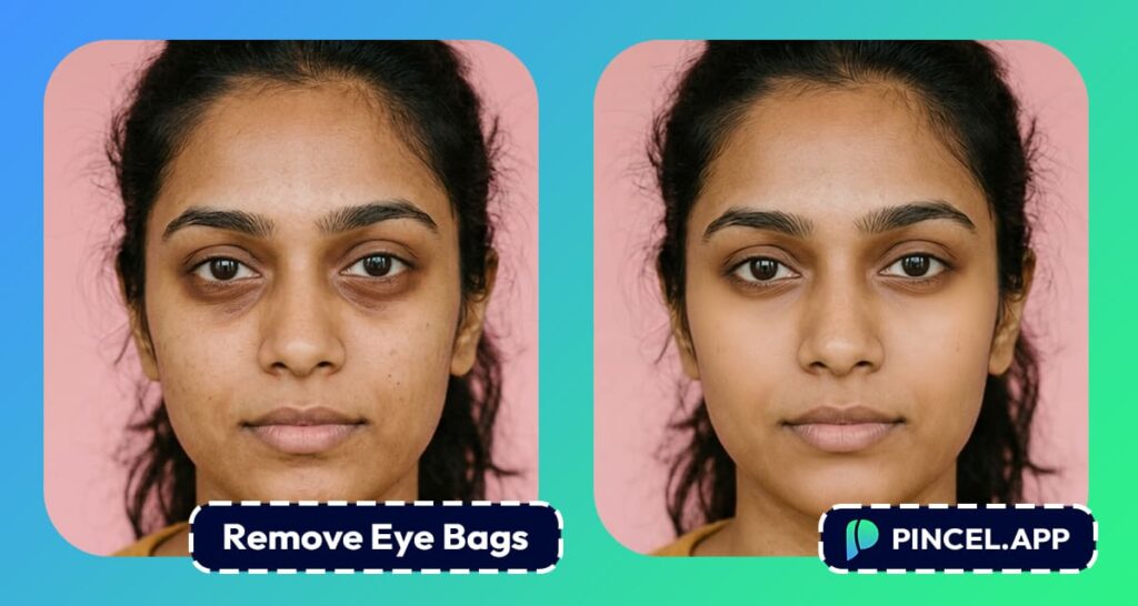 Remove Eye Bags from Photo - Pincel